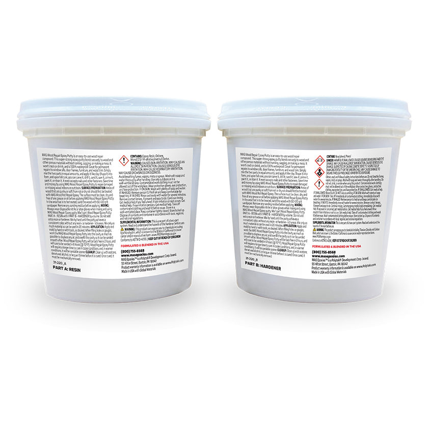 MAS Wood Repair Epoxy Putty | Waterproof, Durable, and Rot-resistant ...